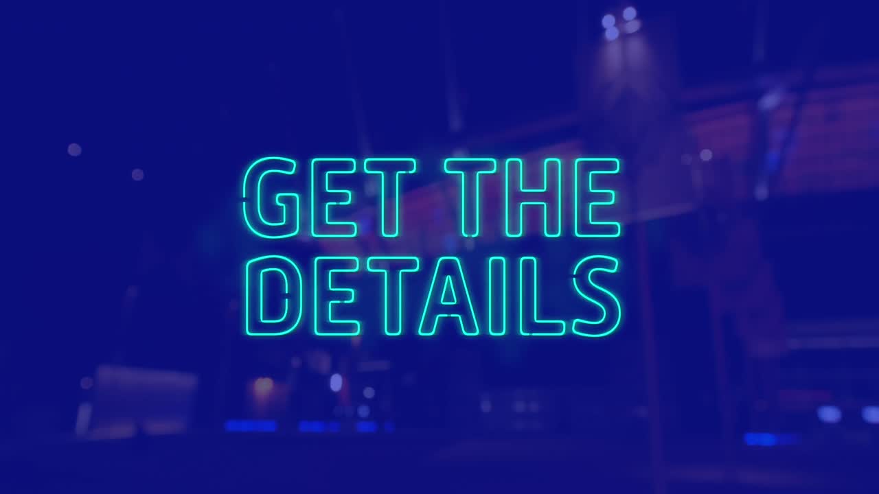 Premium stock video - Animation of get the details text over cityscape ...