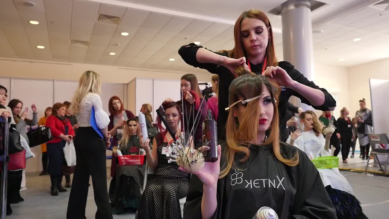 Hair Styling Competition | Premium Stock Video Footage