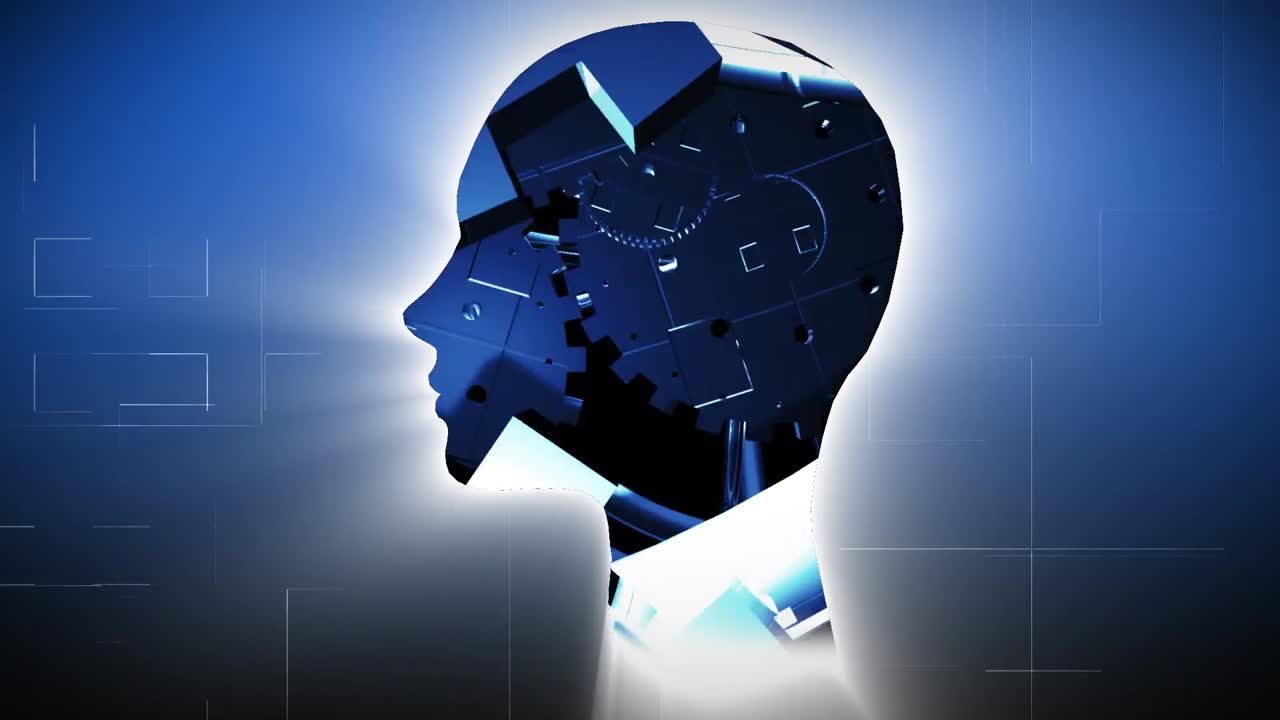 Premium stock video - Mechanics working in mans brain