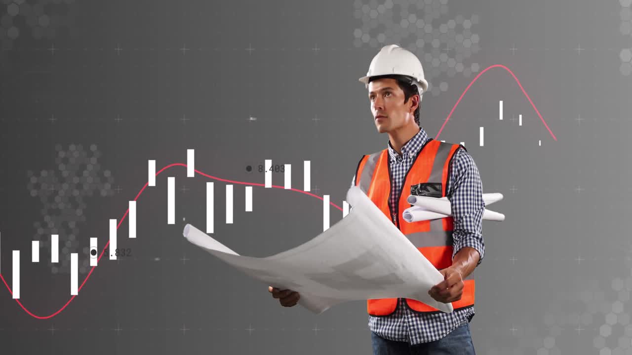 Premium stock video - Animation of diverse financial data and graphs ...