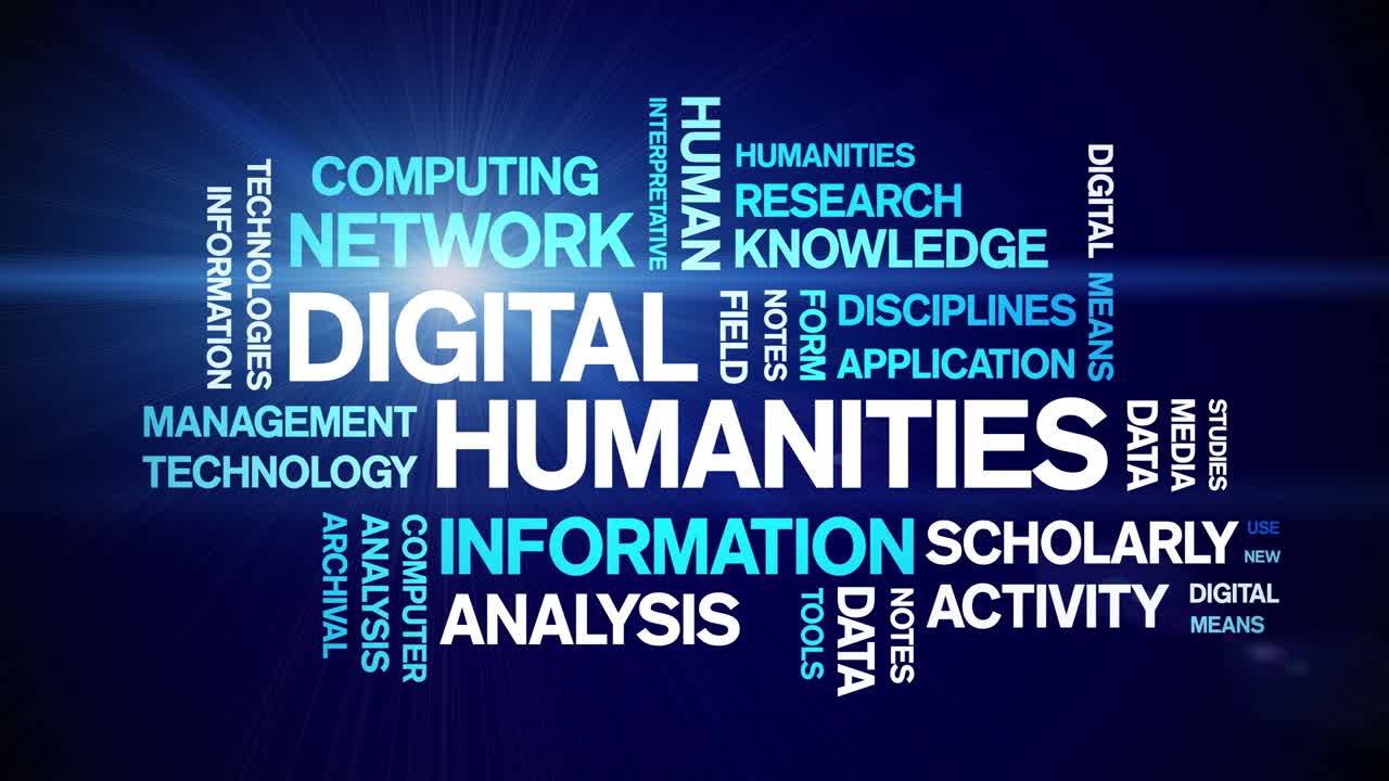 4k digital humanities animated tag word cloud text animation seamless ...