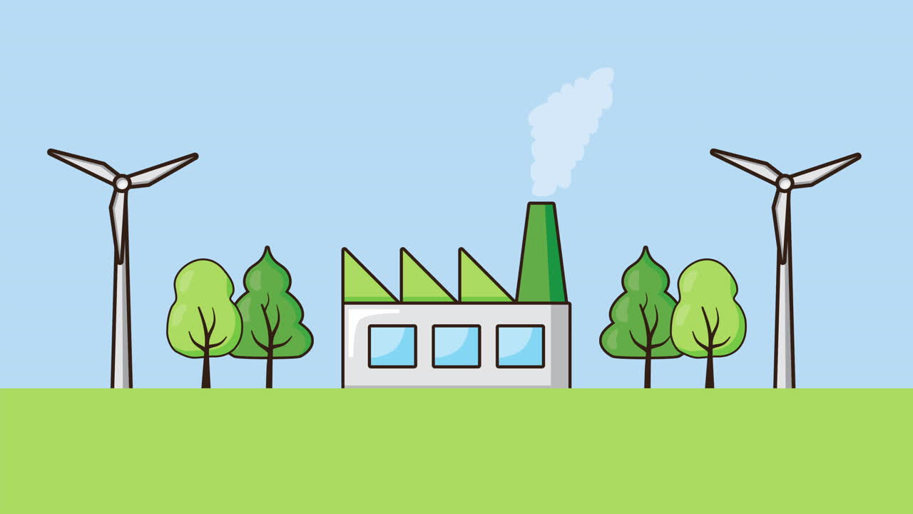 Eco friendly environmental animation with energy production | Premium ...