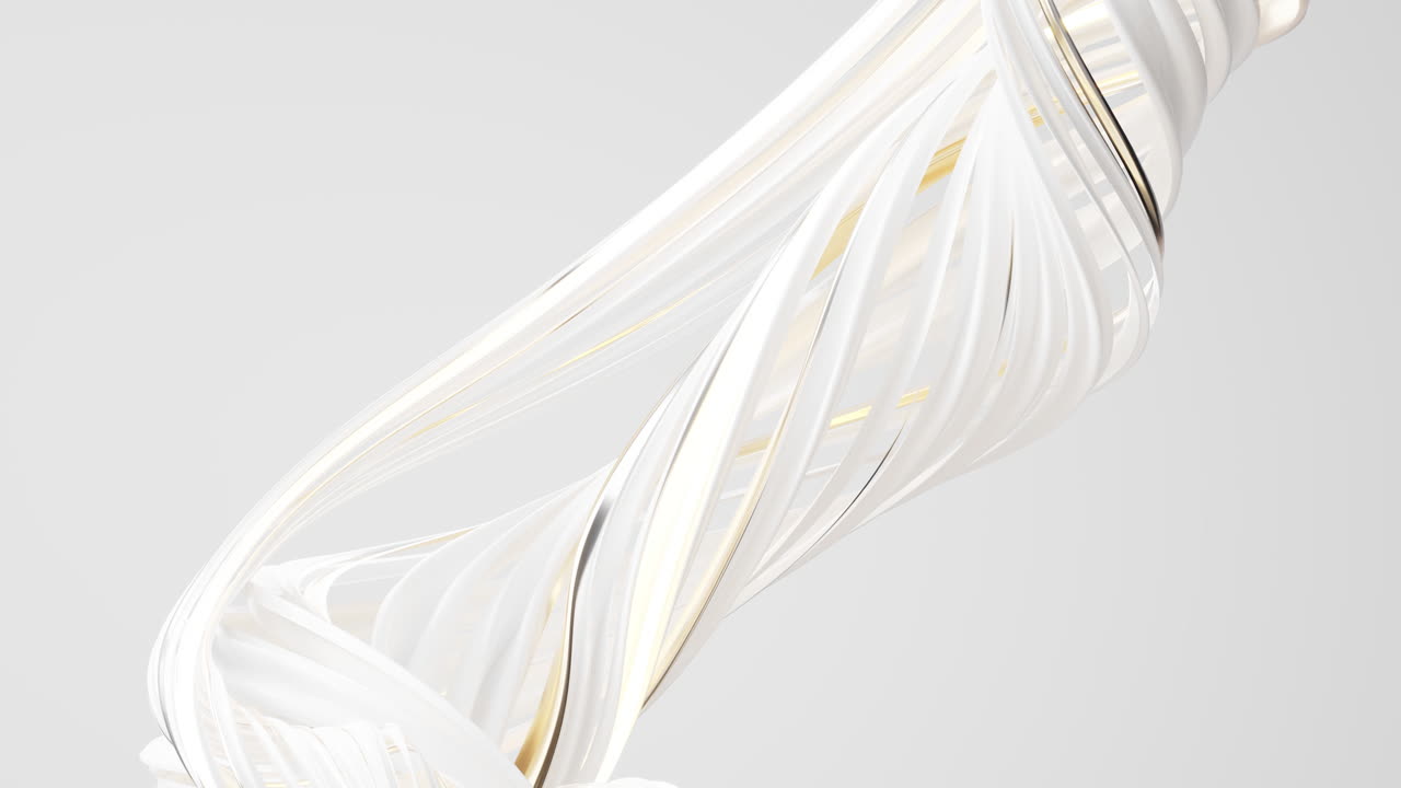 Abstract loop flowing curve lines, 3d rendering. Premium Stock Video Footage