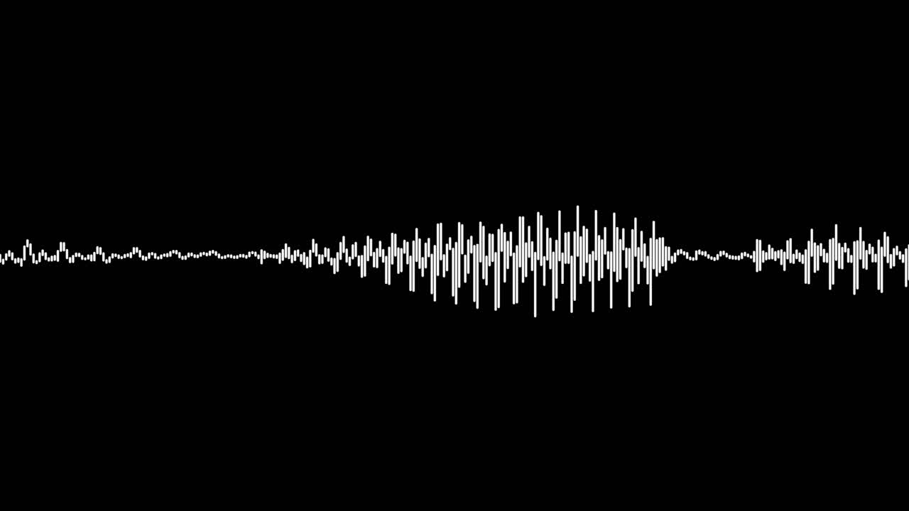 A Simple Black And White Audio Visualization Effect-41 Free Stock Video ...
