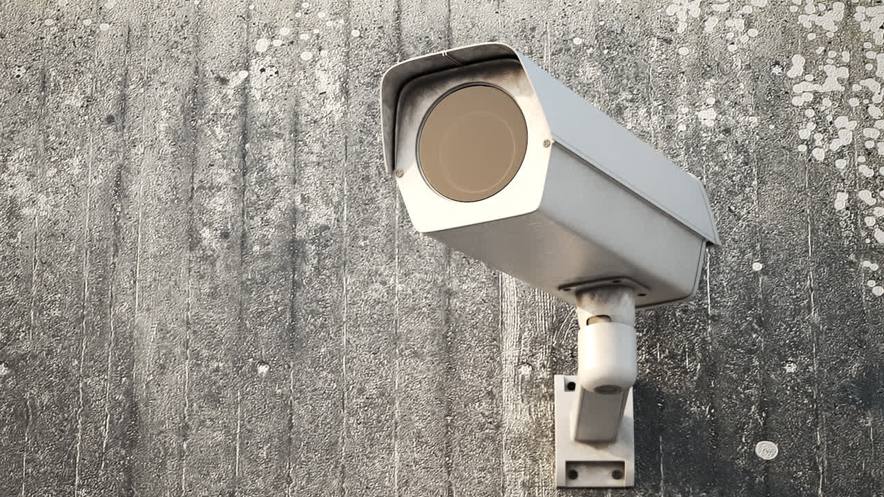 Premium stock video - Security cameras on the cloudy sky. seamless ...