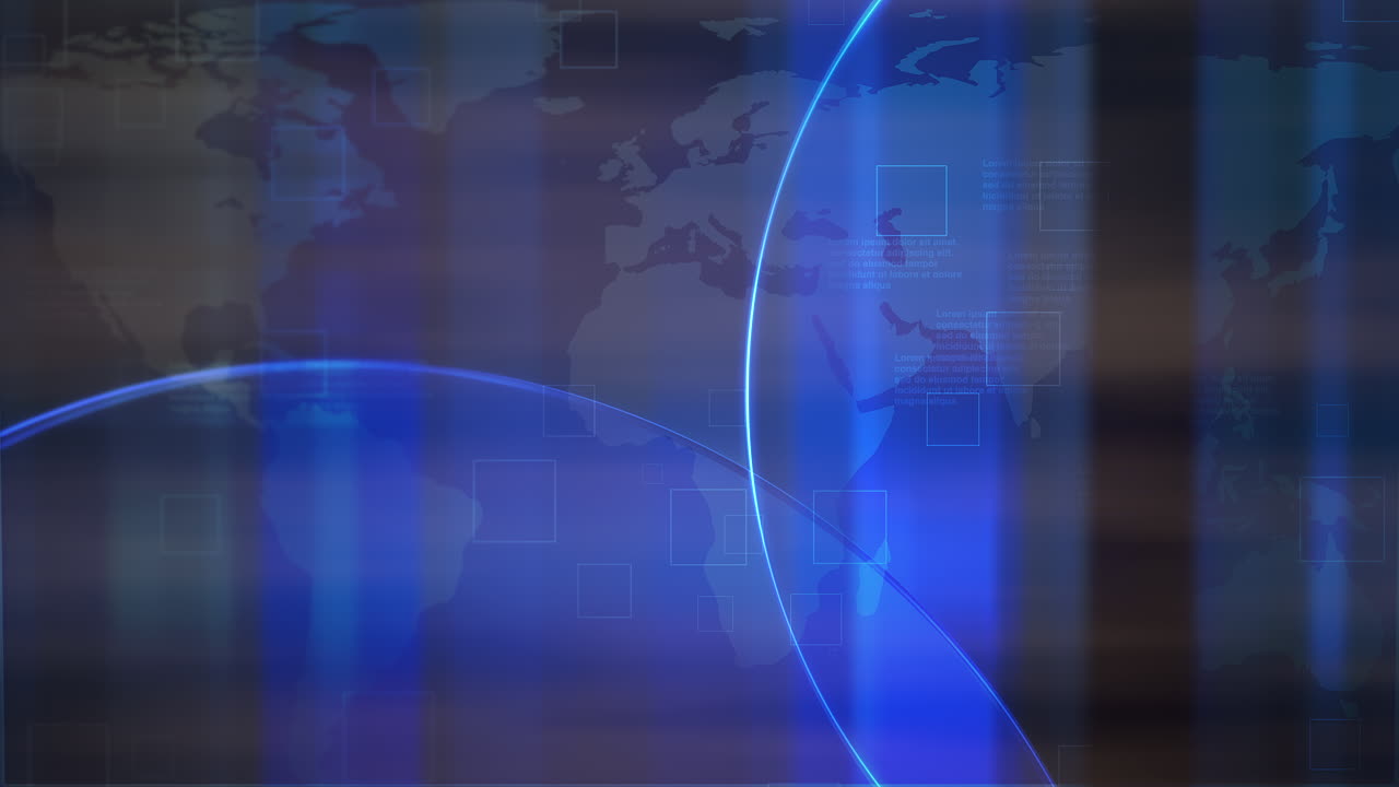 Premium stock video - News intro graphic animation with grid and world map 9