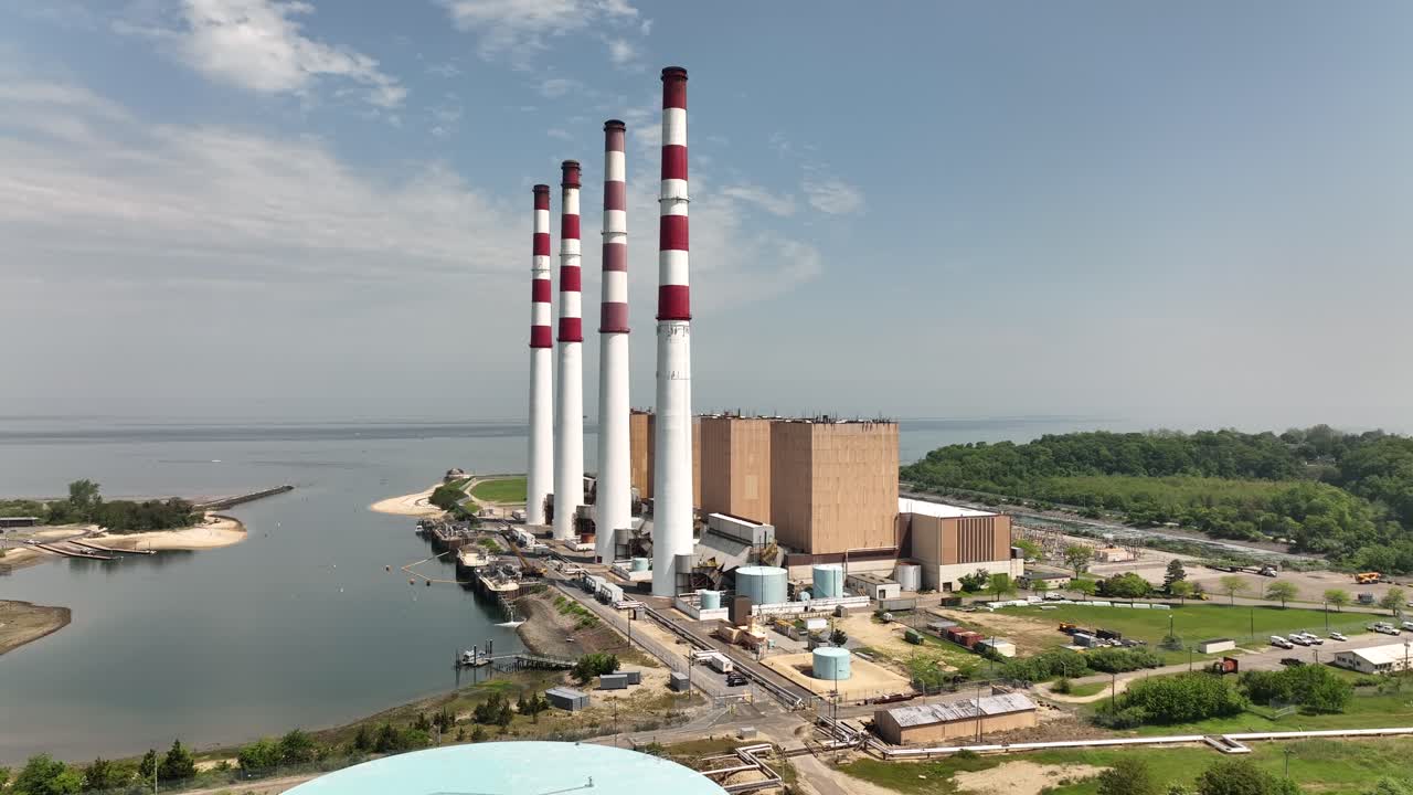 An Aerial View Of The Largest Power Generation Facility On Long Island ...