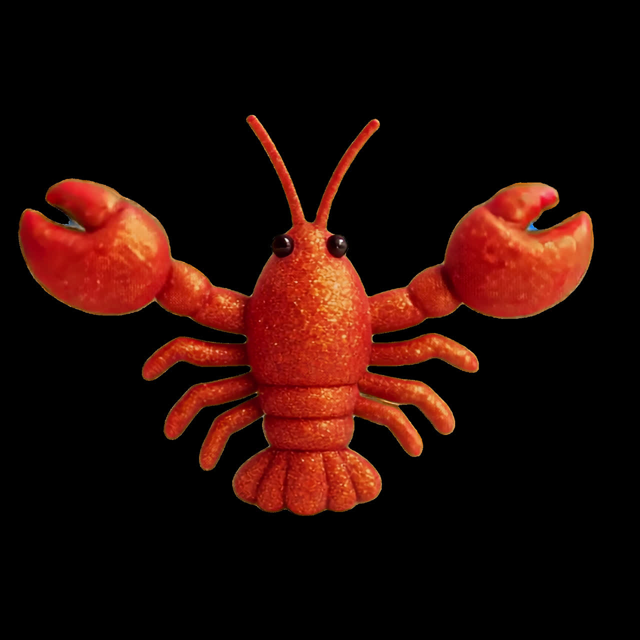 Cute cartoon lobster illustration animation isolated asset, transparent ...