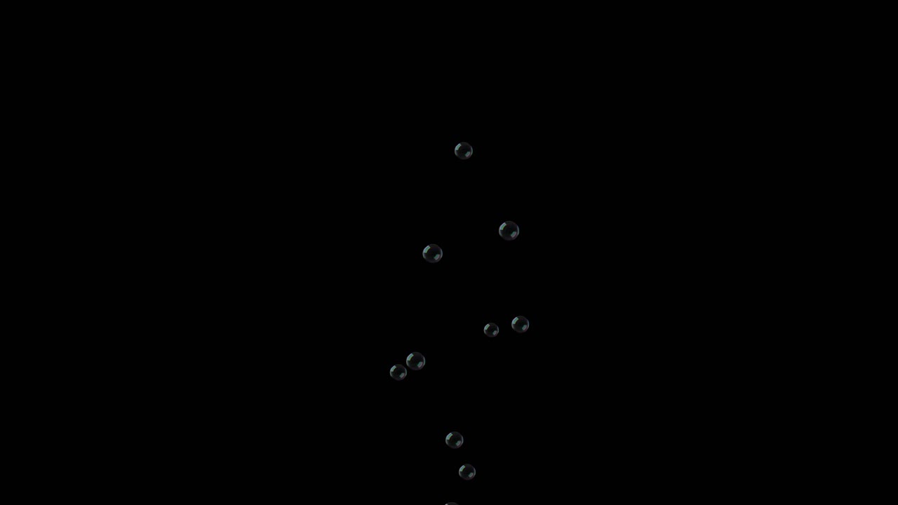 Premium stock video - Water bubble particles float upwards