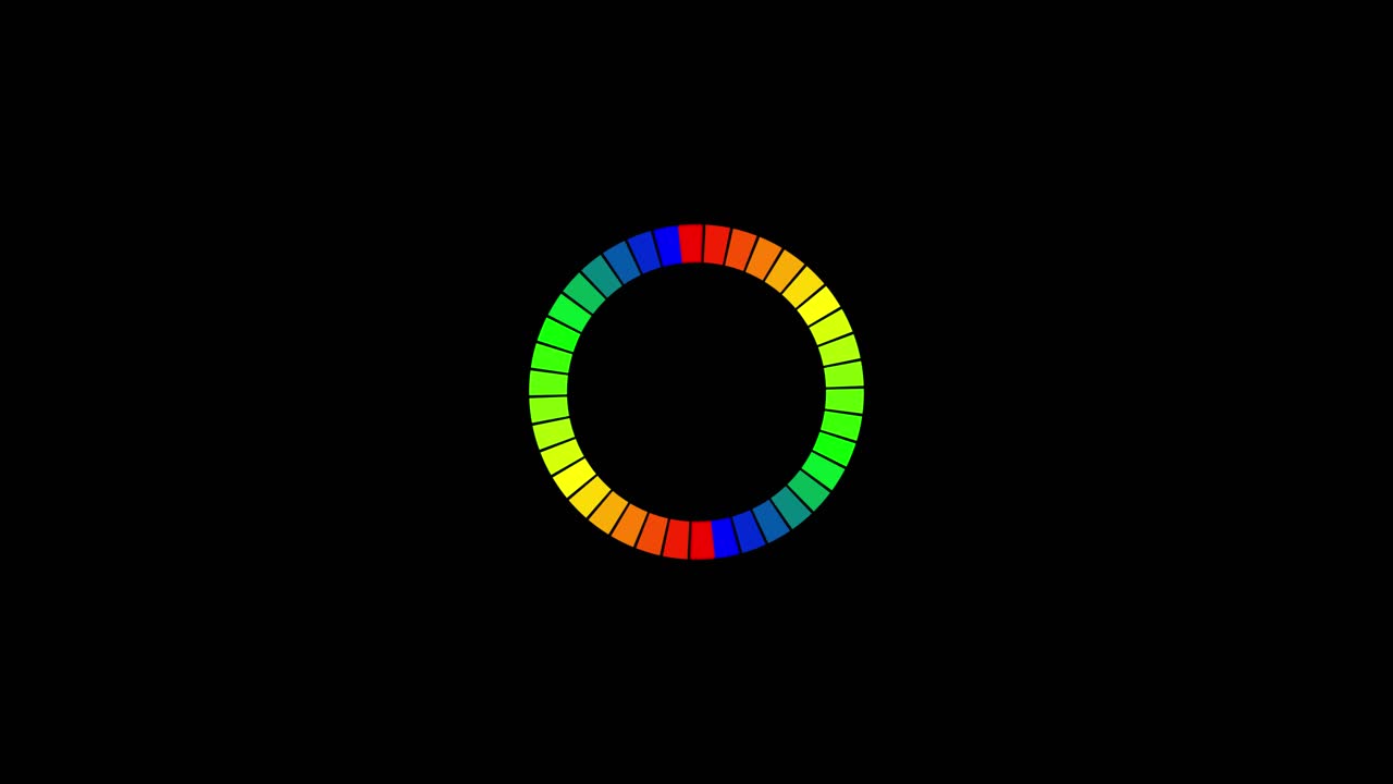 Premium stock video - Animated color wheel spinning for background graphics and videos