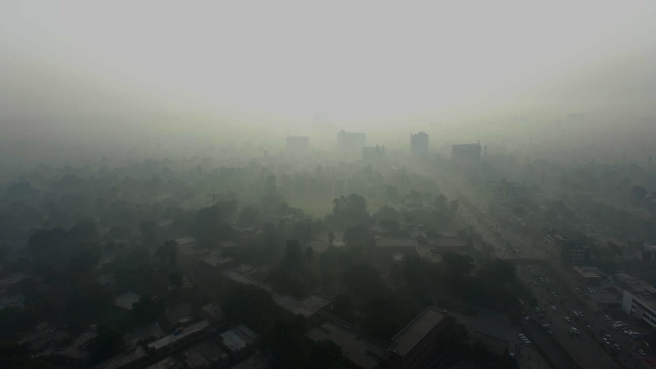Premium stock video - Bombay, india, extreme fog aerial view over the ...