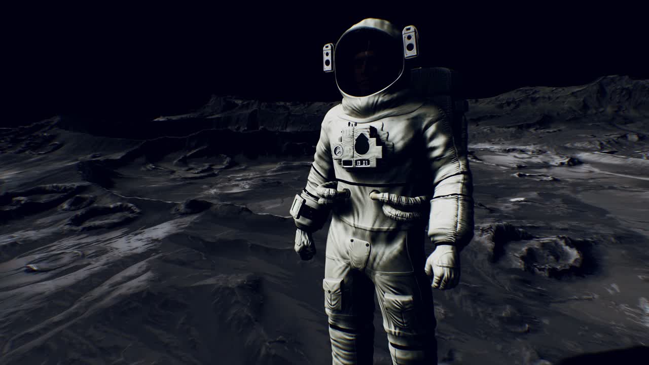 Premium stock video - Astronaut on lunar landing mission. elements of ...