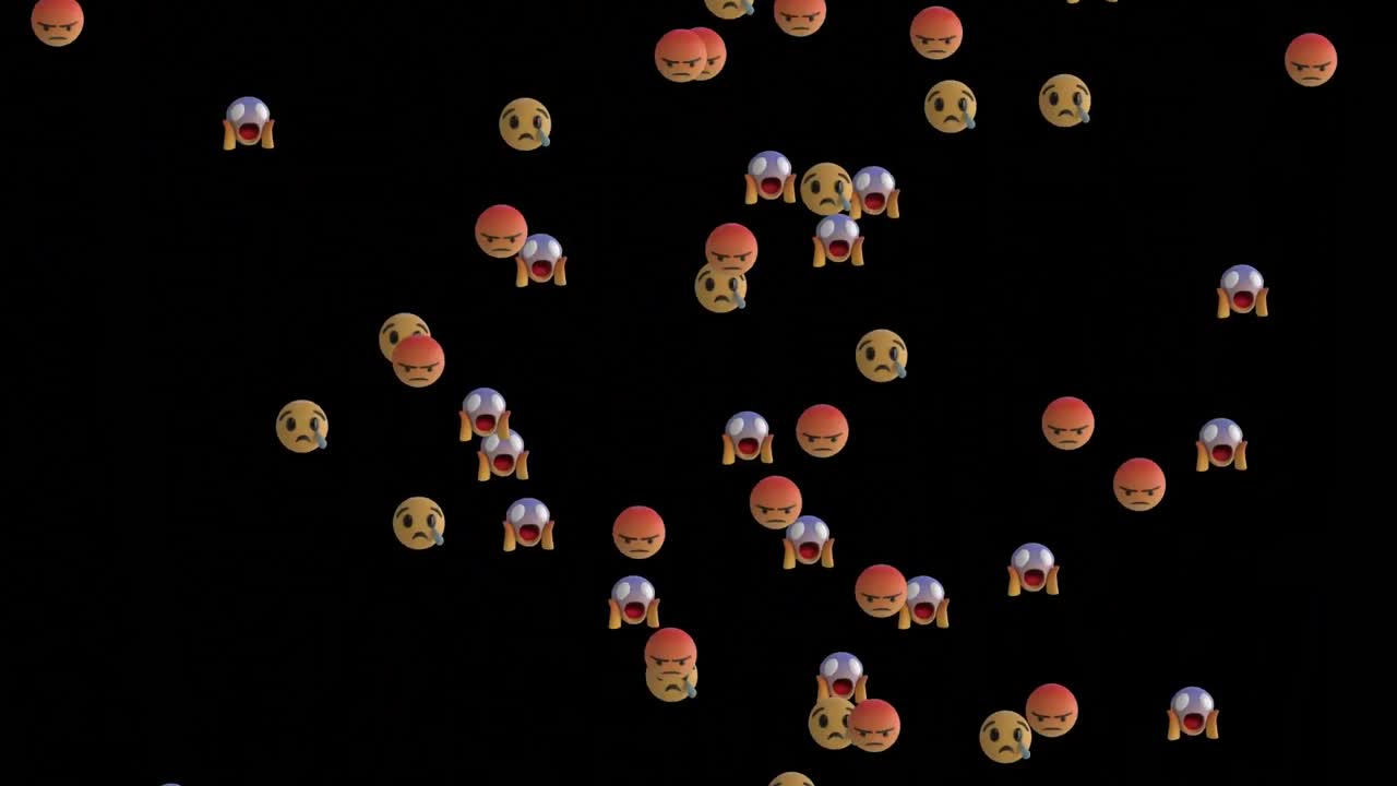 Premium stock video - Emoticons flying