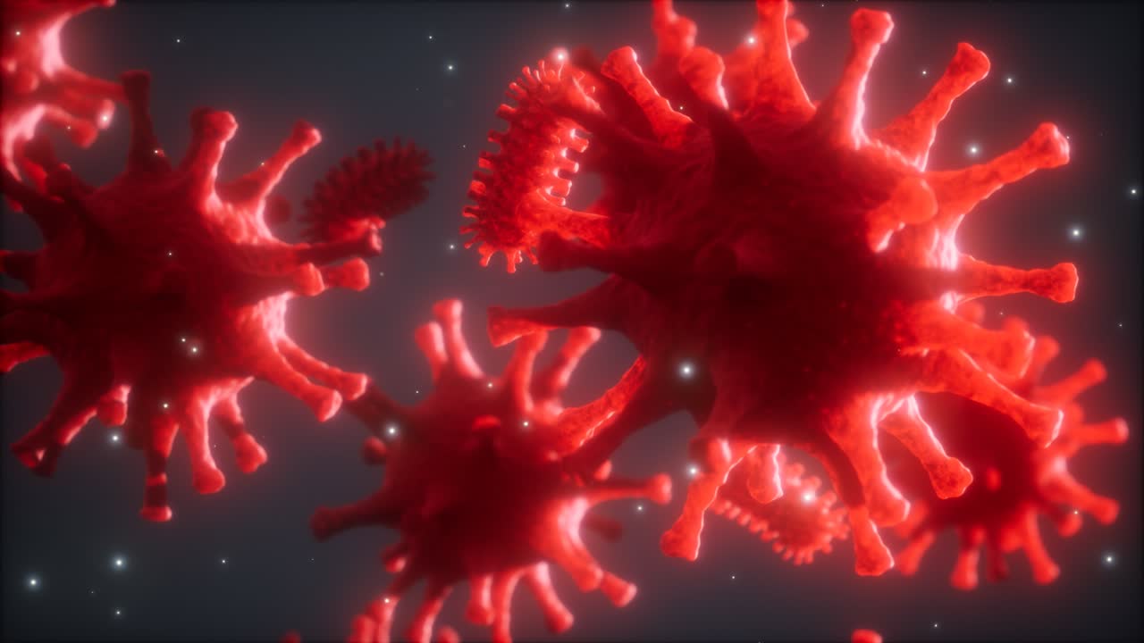 Bacteria Virus Or Germs Microorganism Cells Under Microscope With Depth ...