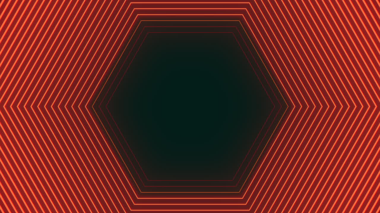 Repeat Pulse Neon Red Hexagons In Spiral On Black Gradient Free Stock Video Footage Download Clips