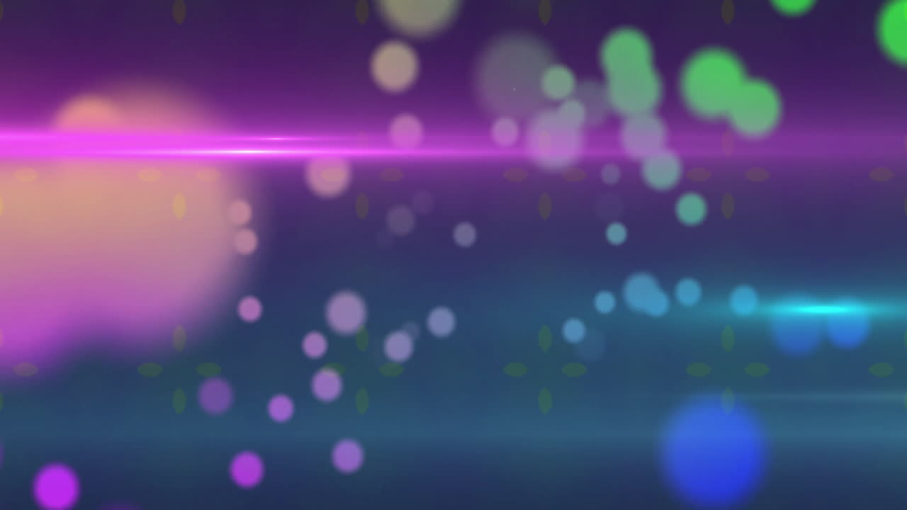 Animation Of Colourful Spots Moving Over Light Spots Free Stock Video ...