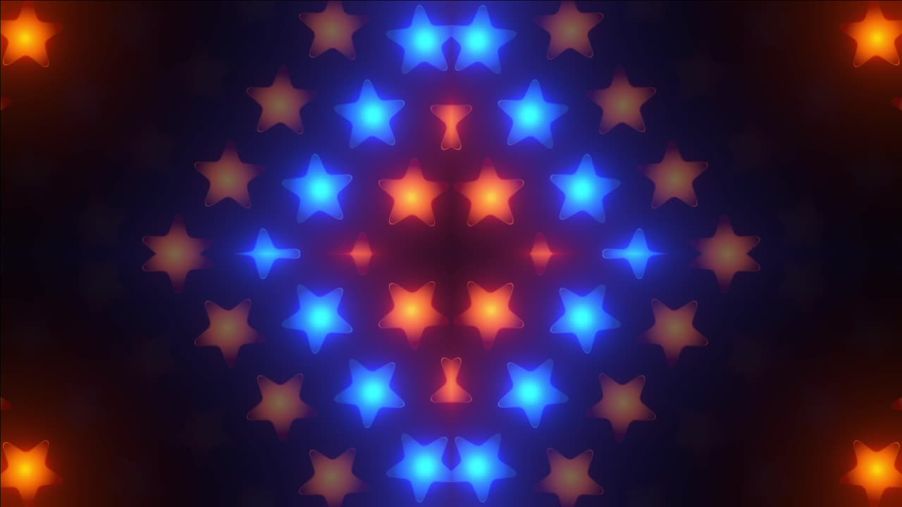 Premium stock video - Colorful stars animated background 4k visuals