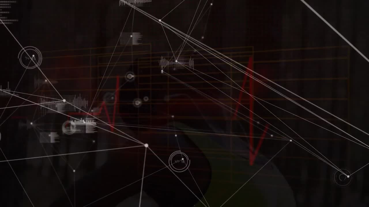 Composite Video Of Abstract Computer Icons With Connecting The Dots ...