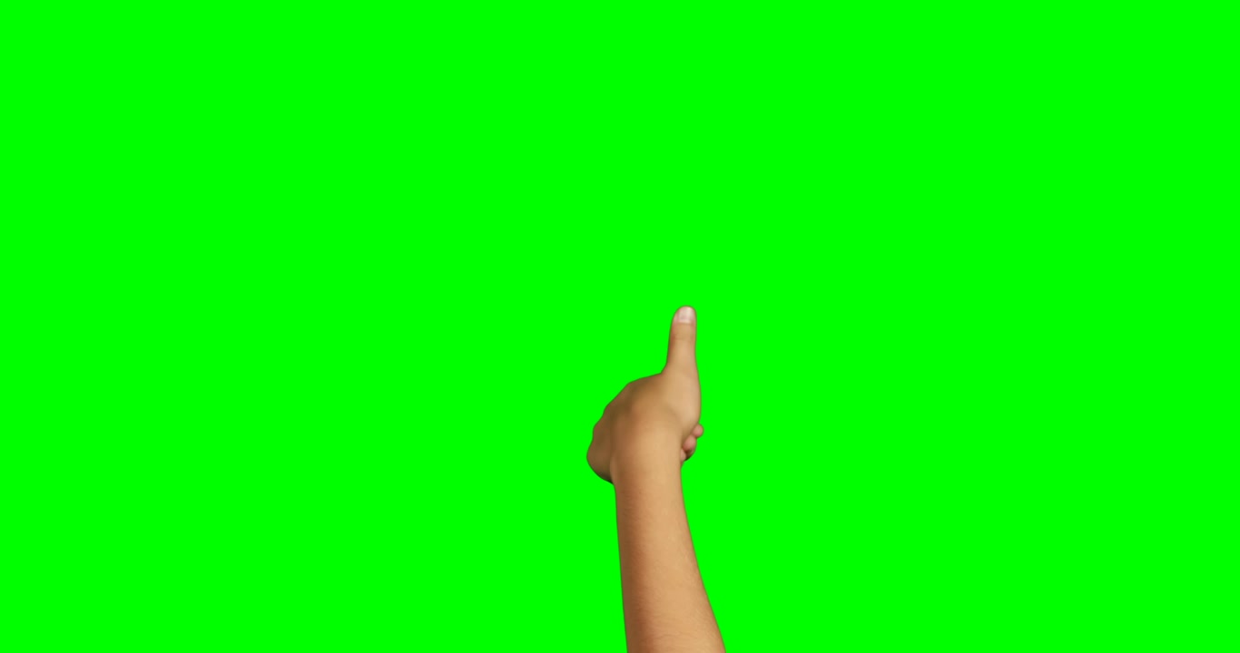 Premium stock video - Person making hand gesture against green screen ...