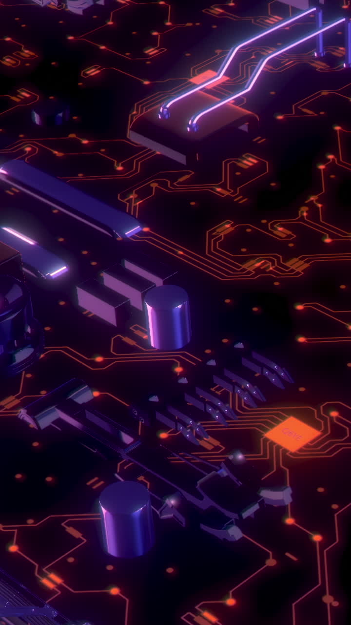 Abstract Circuit Board Art | Premium Stock Video Footage