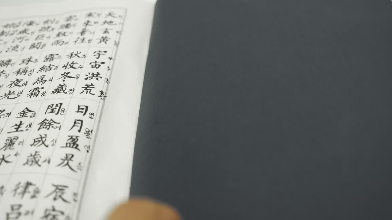 Premium stock video - Thousand character classic - chinese poem - books ...