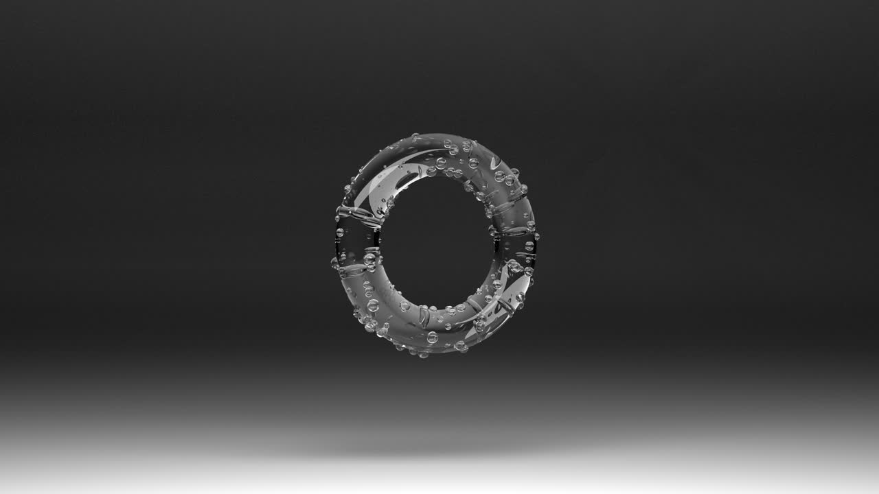 abstract donut particles motion 3d rendering | freepik