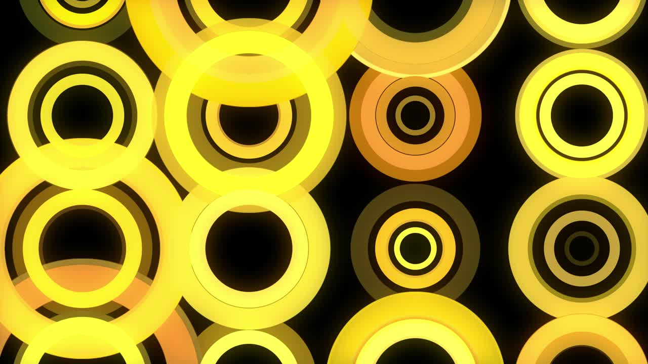 Abstract Golden Animated Circle Rings Video Loop Background – 4k ...