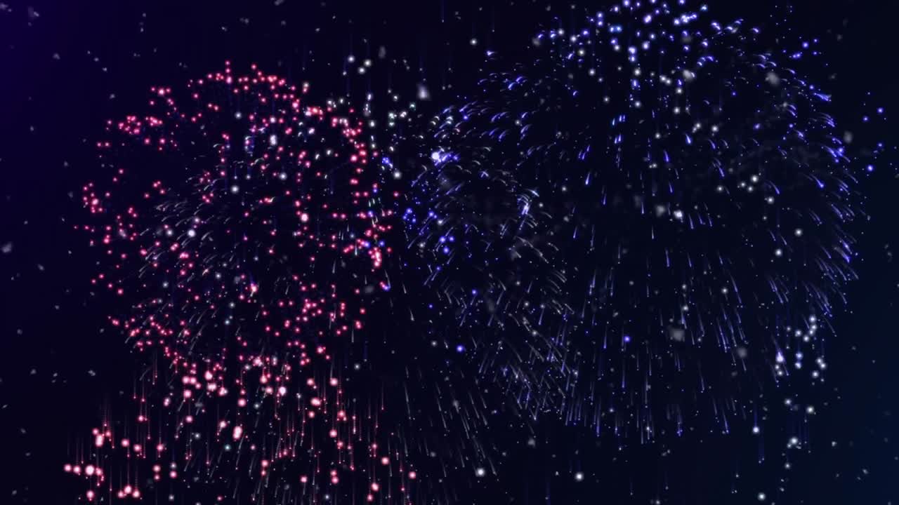 Animation Of Multi Coloured Fireworks Exploding Free Stock Video Footage Download Clips