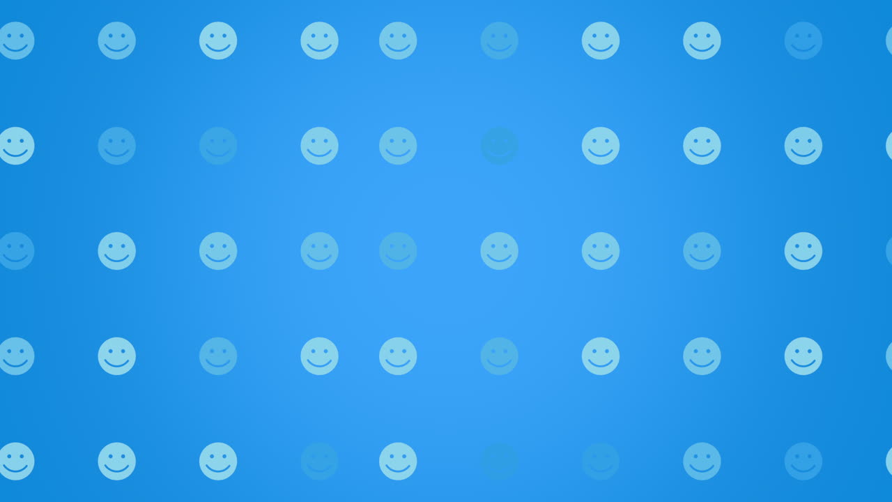 Premium stock video - Motion smile icon on simple network background 3