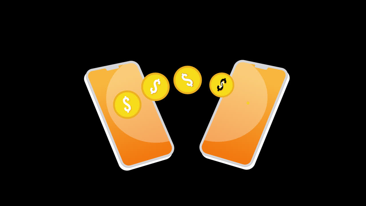 Premium stock video - Money send mobile smart phone with banking ...