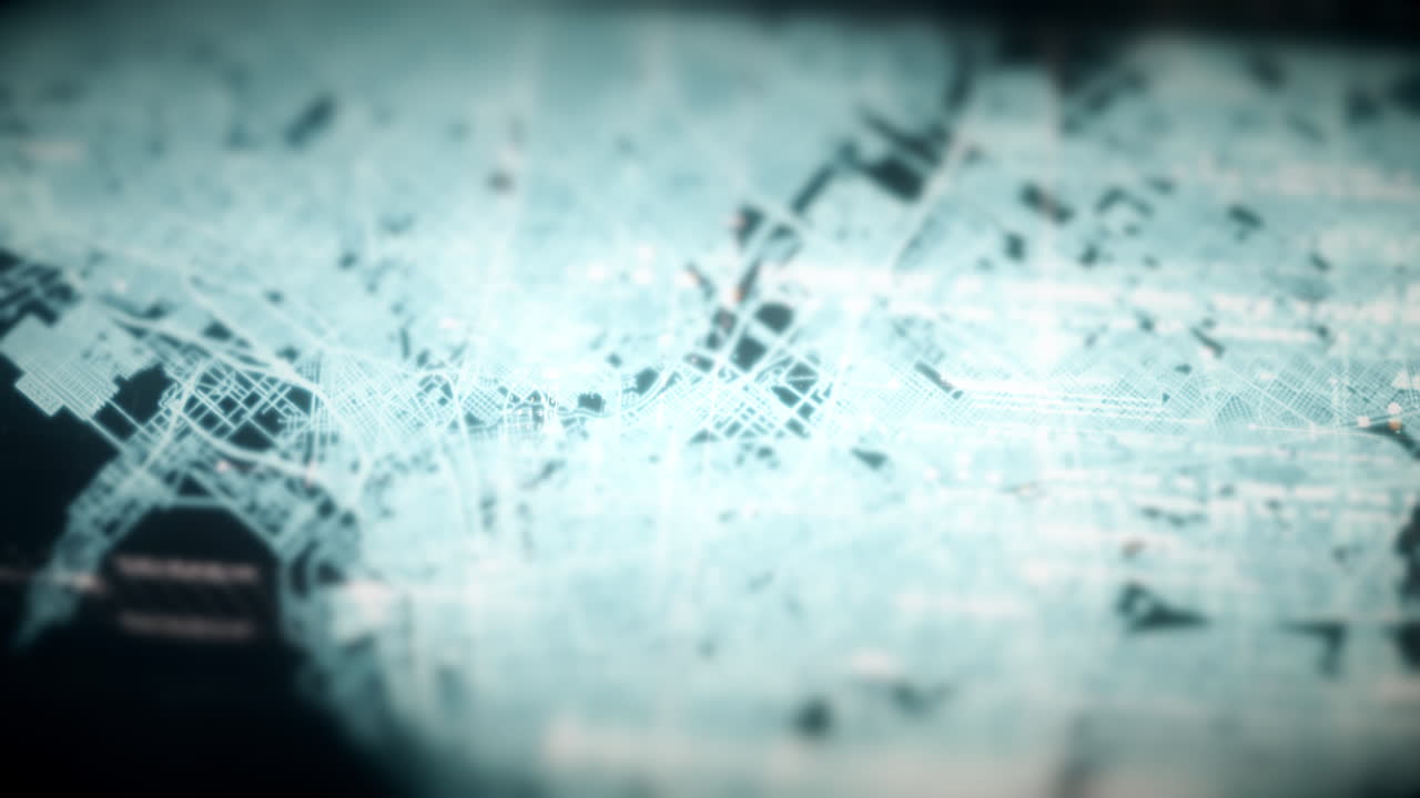 Futuristic Hi-tech User Interface Digital Map Head Up Display Elements ...