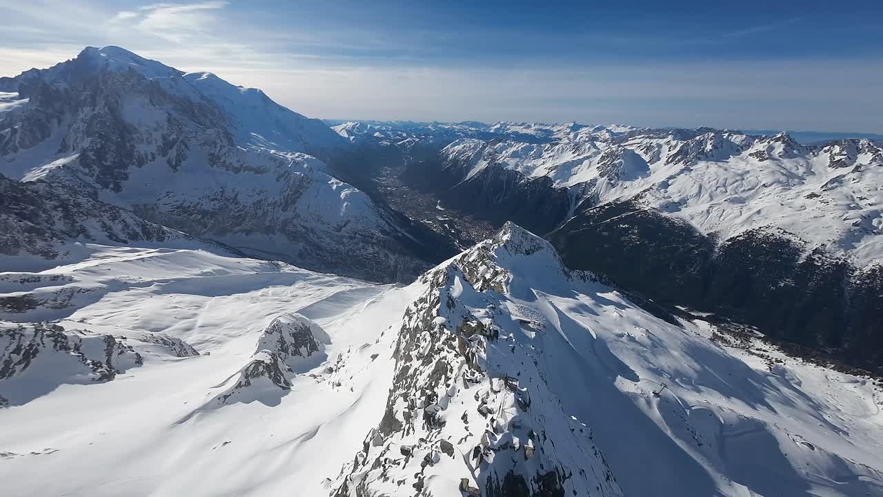 Premium stock video - An expansive aerial view over a stunning alpine ...