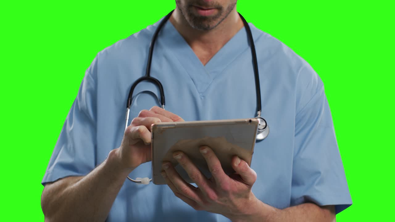 caucasian male doctor on green screen background | freepik