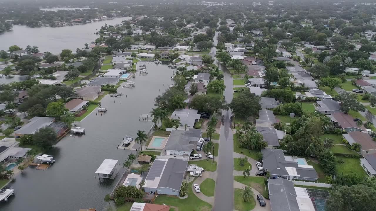 4k drone video of flooding caused by storm surge of hurricane idalia in ...