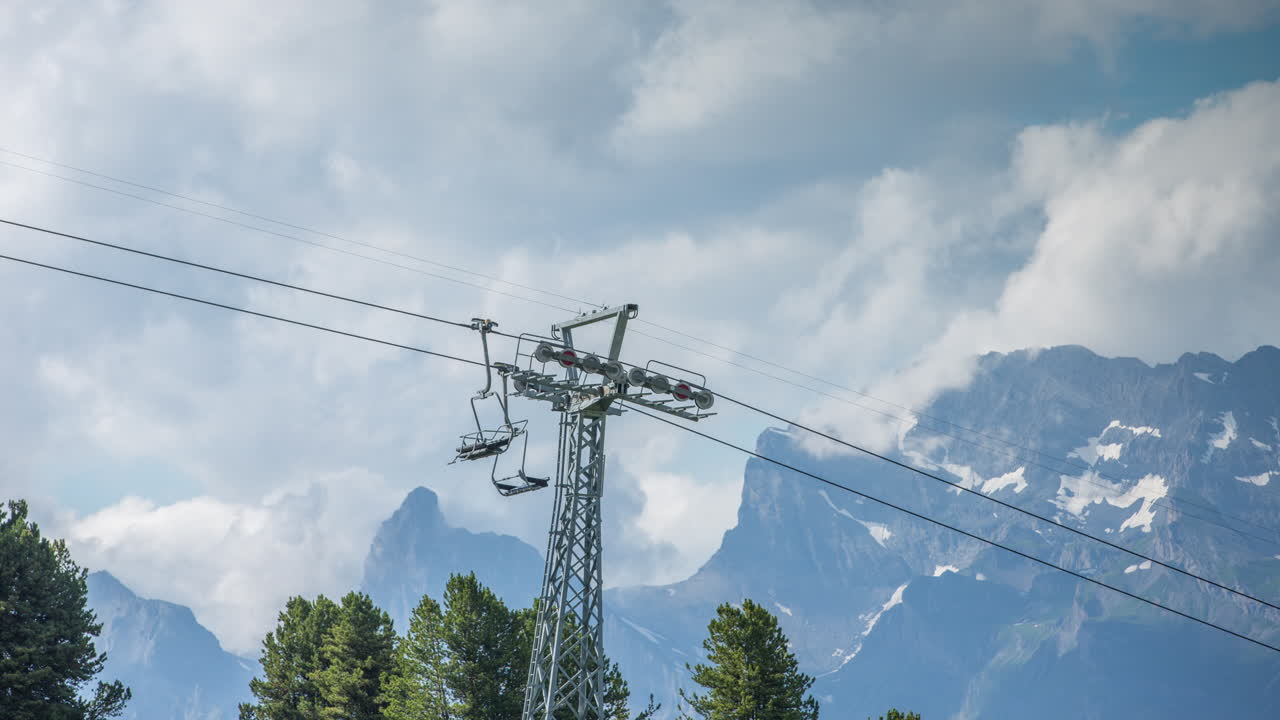 Premium stock video - Swiss cable car 4k 03
