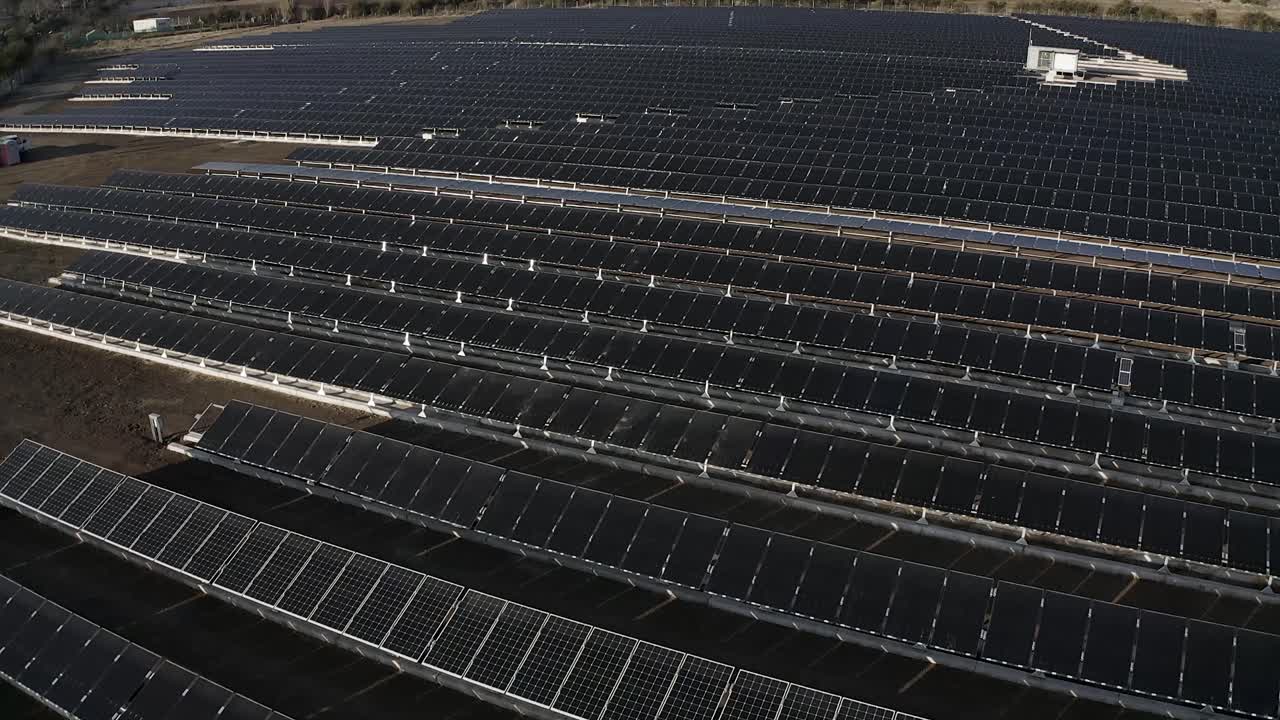 Flying Over A Photovoltaic Plant In Los Andes, Chile Free Stock Video ...