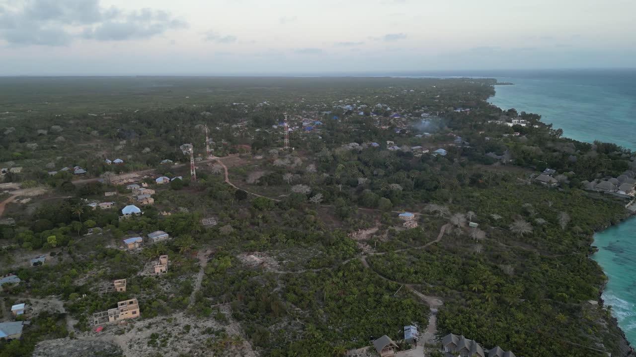 Kusini Beach Town In East Zanzibar Island Tanzania Africa With ...