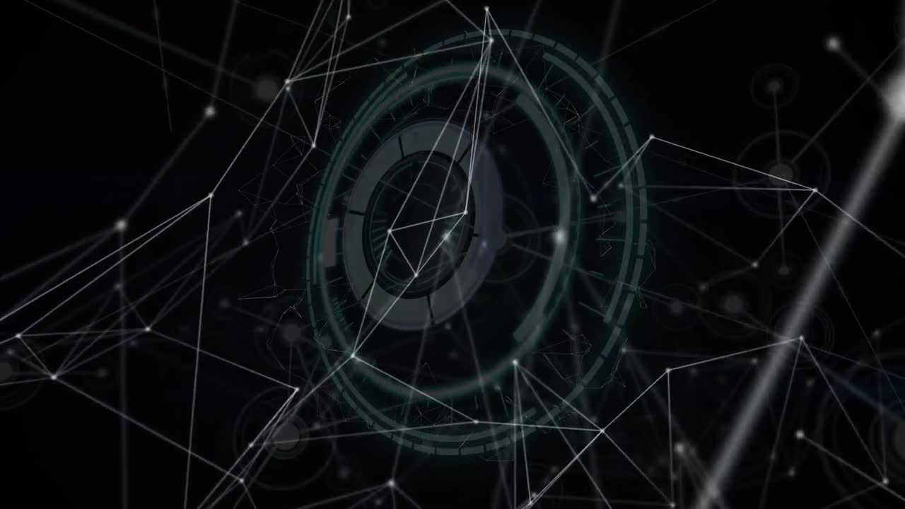 Animation of scope scanning over network of connections | Premium Stock ...