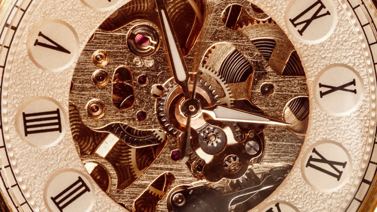 Premium stock video - Spiral clock track of time