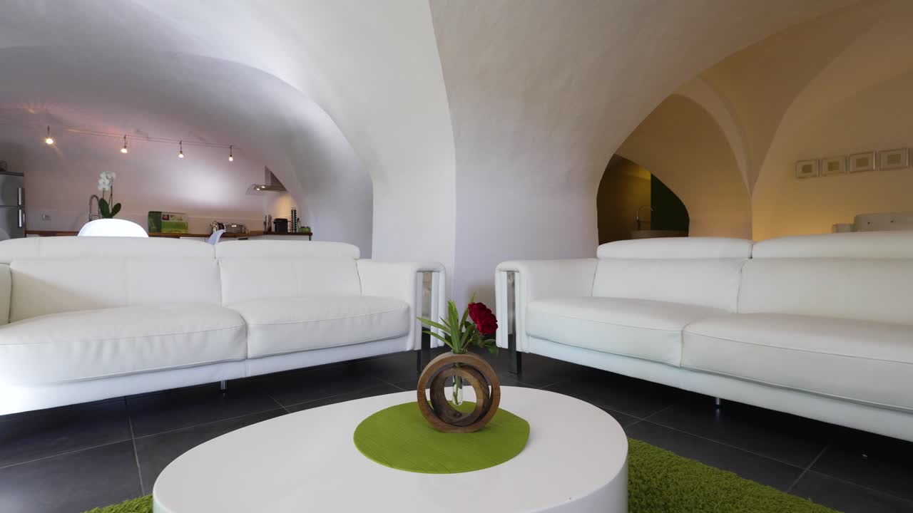 Premium stock video - Slow pull-out shot showing a modern open-plan ...