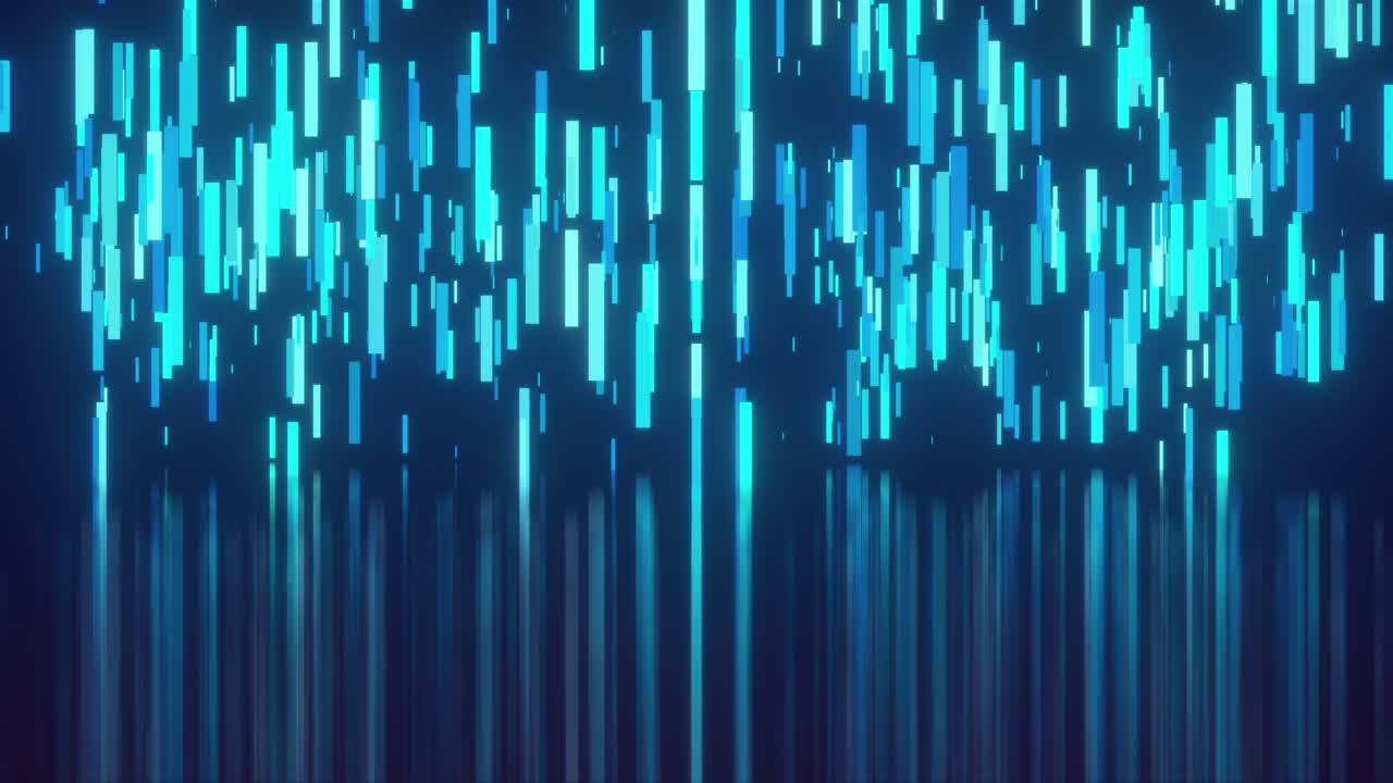 Falling techno lines on back | Premium Stock Video Footage