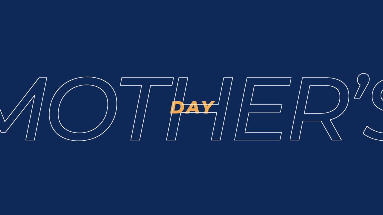 Premium stock video - Mother's day a diagonal blue background with white letters