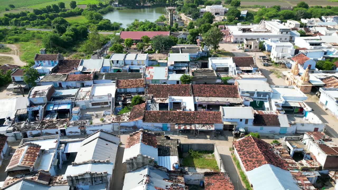 Premium stock video - Small indian village drone shot, with old houses ...