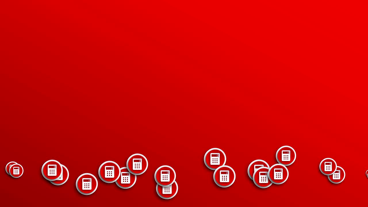 Animation modern abstract calculator icons motion background | Premium ...