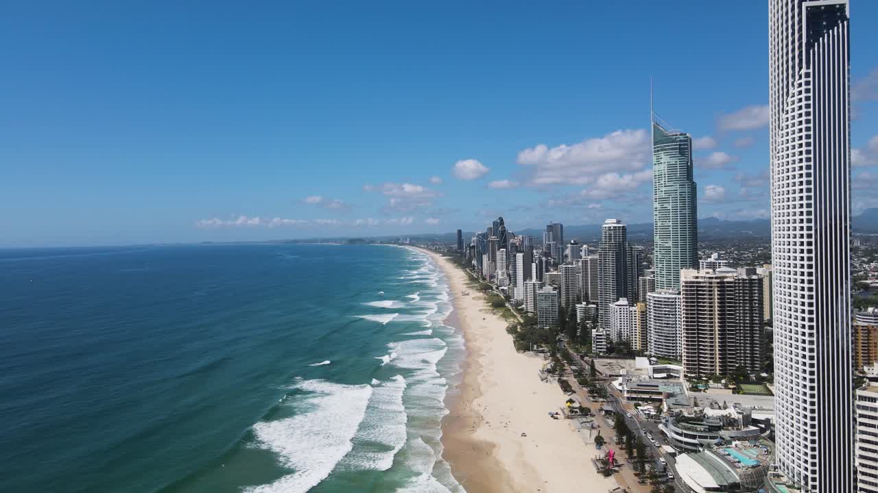 Aerial View Of Australia's Iconic Gold Coast City High-rise Skyline And ...