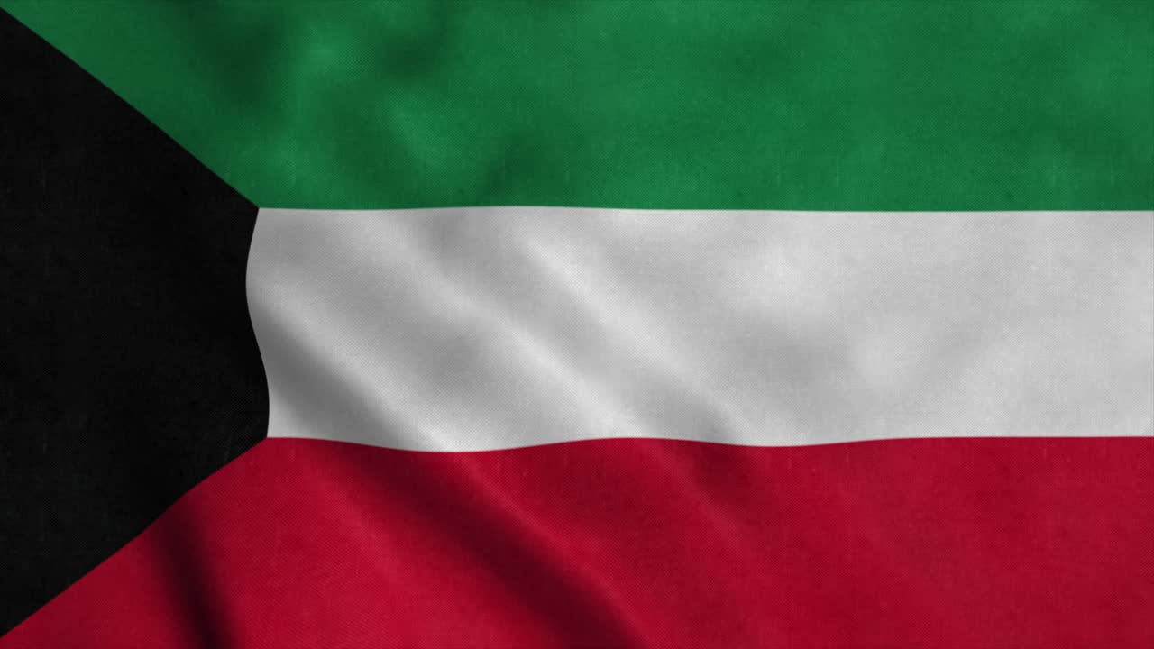 kuwait flag waving in the wind. national flag state of kuwait | freepik