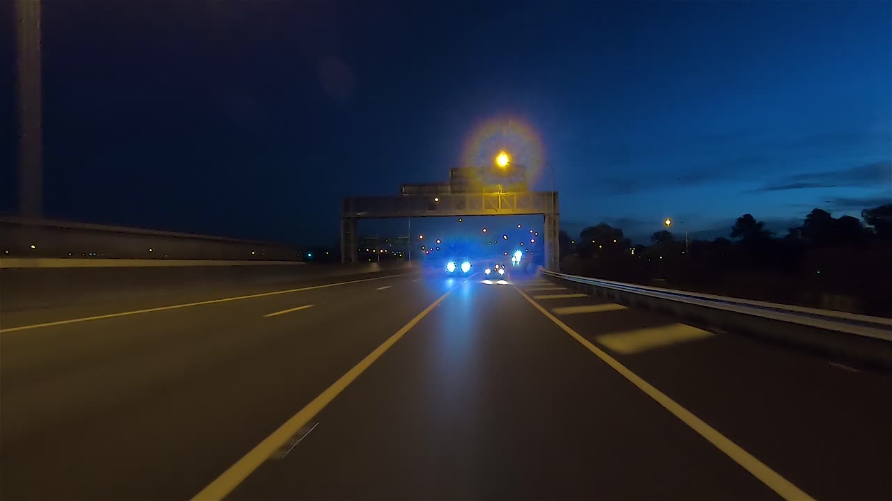 Premium stock video - Rear facing night driving point of view pov for ...