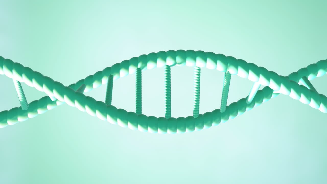 Premium stock video - Animation of dna strand spinning with copy space ...