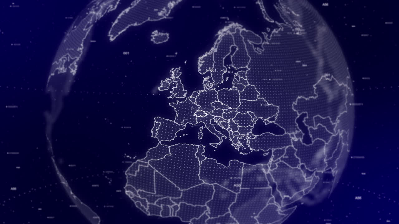 A Captivating Cinematic Video Background Showcases A Digital Globe ...