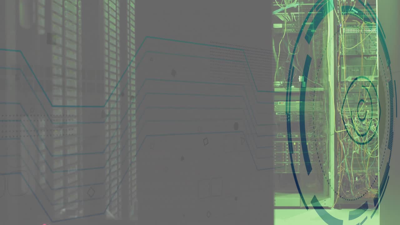 Animation Of Eye Retina Round Scanner And Microprocessor Connections ...